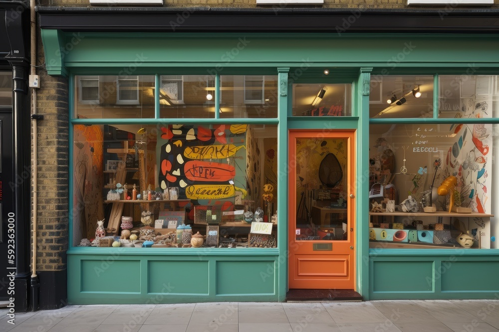 retro store with a modern twist, featuring creative window displays and ...