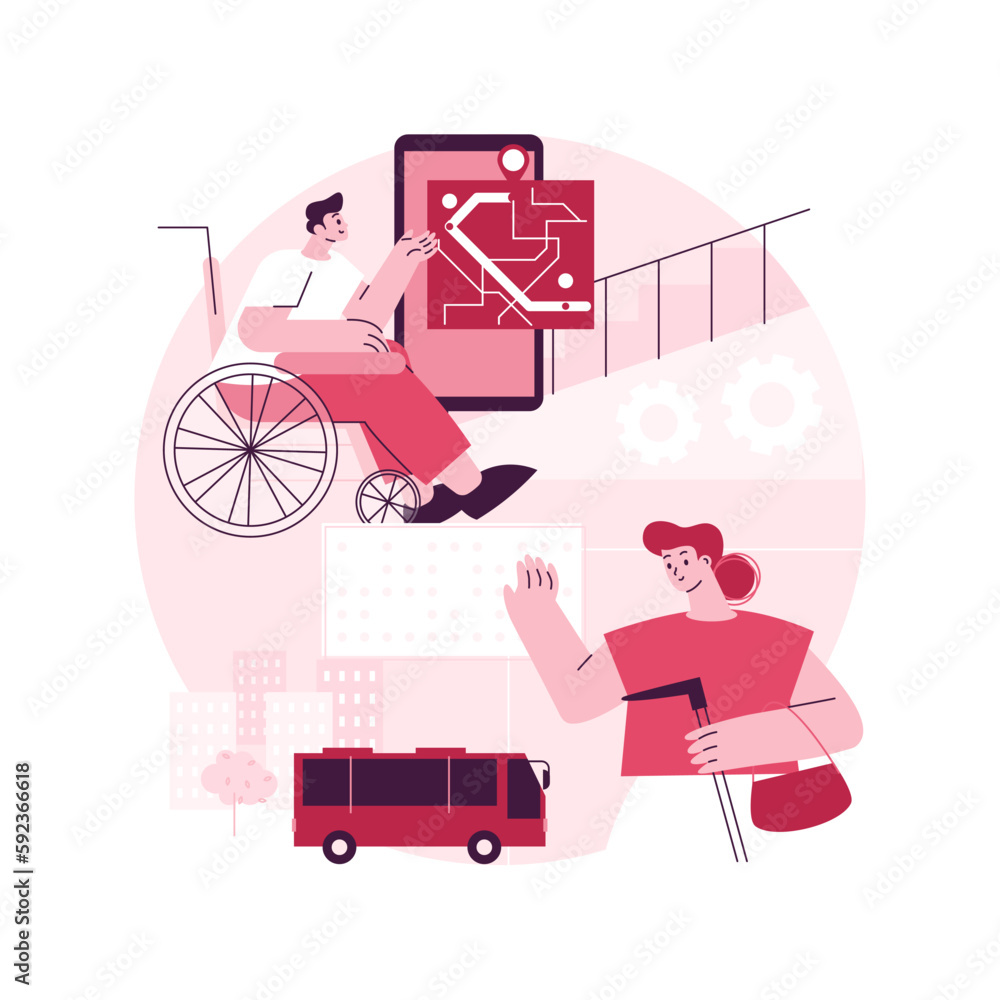 Accessible environment design abstract concept vector illustration ...