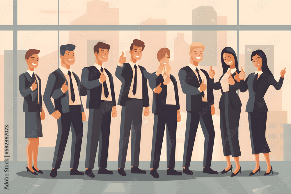 Flat vector illustration You have received our official stamp of ...