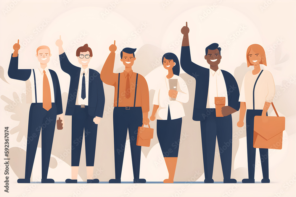 Flat vector illustration You have received our official stamp of ...