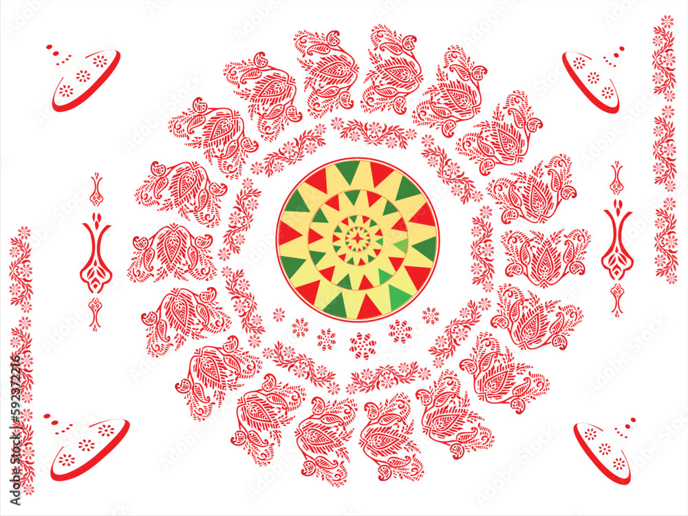 Textile motifs and design for fabric printing, traditional clothing ...