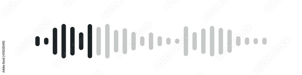 Voice audio message. Radio sound waves. Music audio track waveform ...