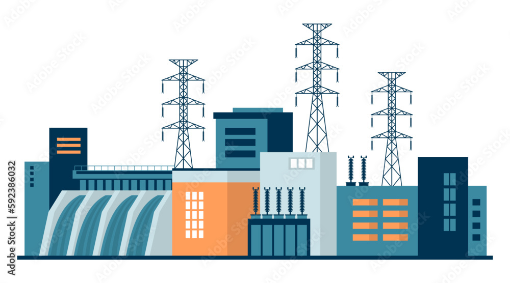 Poster Hydropower stations and plants for energy generation – Wall Art ...