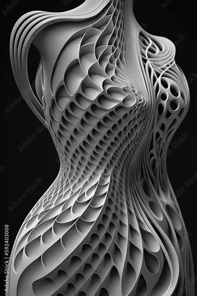Parametric pattern for a full human body shape and curves. Generative ...