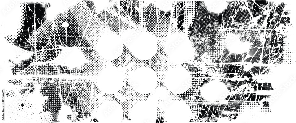 Glitch distorted grungy isolated banner . Design for brochure, social ...