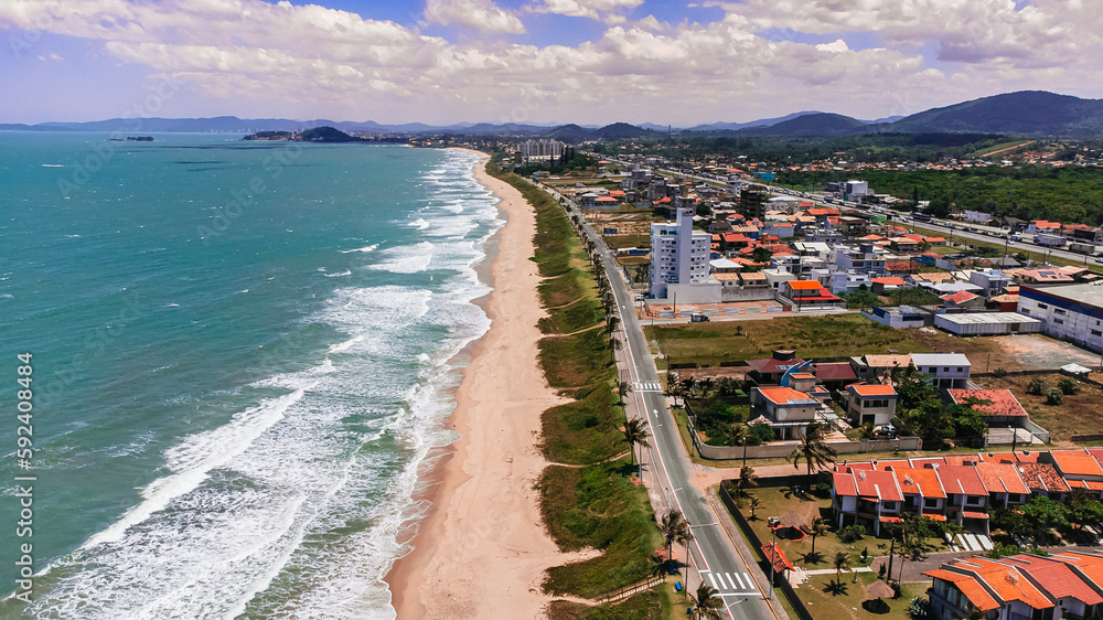 Praia Tropical Verão Barra Velha Santa Catarina Brasil Paisagem ...
