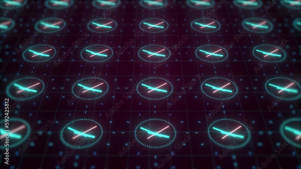 Clock Time Lapse Animation, High Tech Clock Animation, Counting Down ...