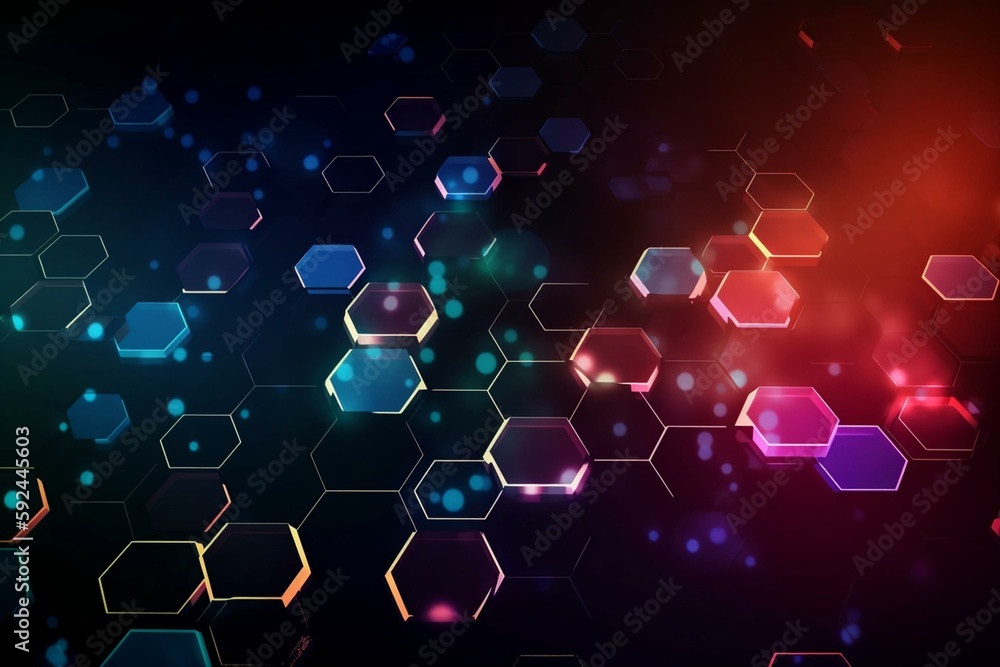 Medical background from hexagons. Geometric elements of design for ...