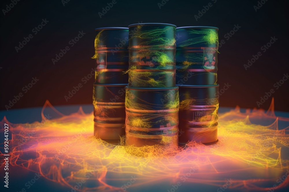 Radioactive waste, concept of Nuclear pollution and hazardous waste ...