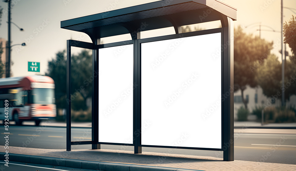 Side by side Vertical billboard with different sizes for marketing ...