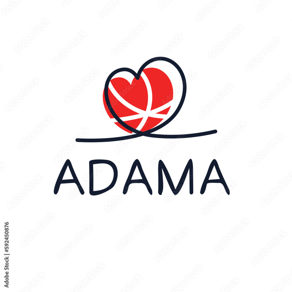 (Adama) Calligraphy name, Vector illustration. Stock Vector | Adobe Stock
