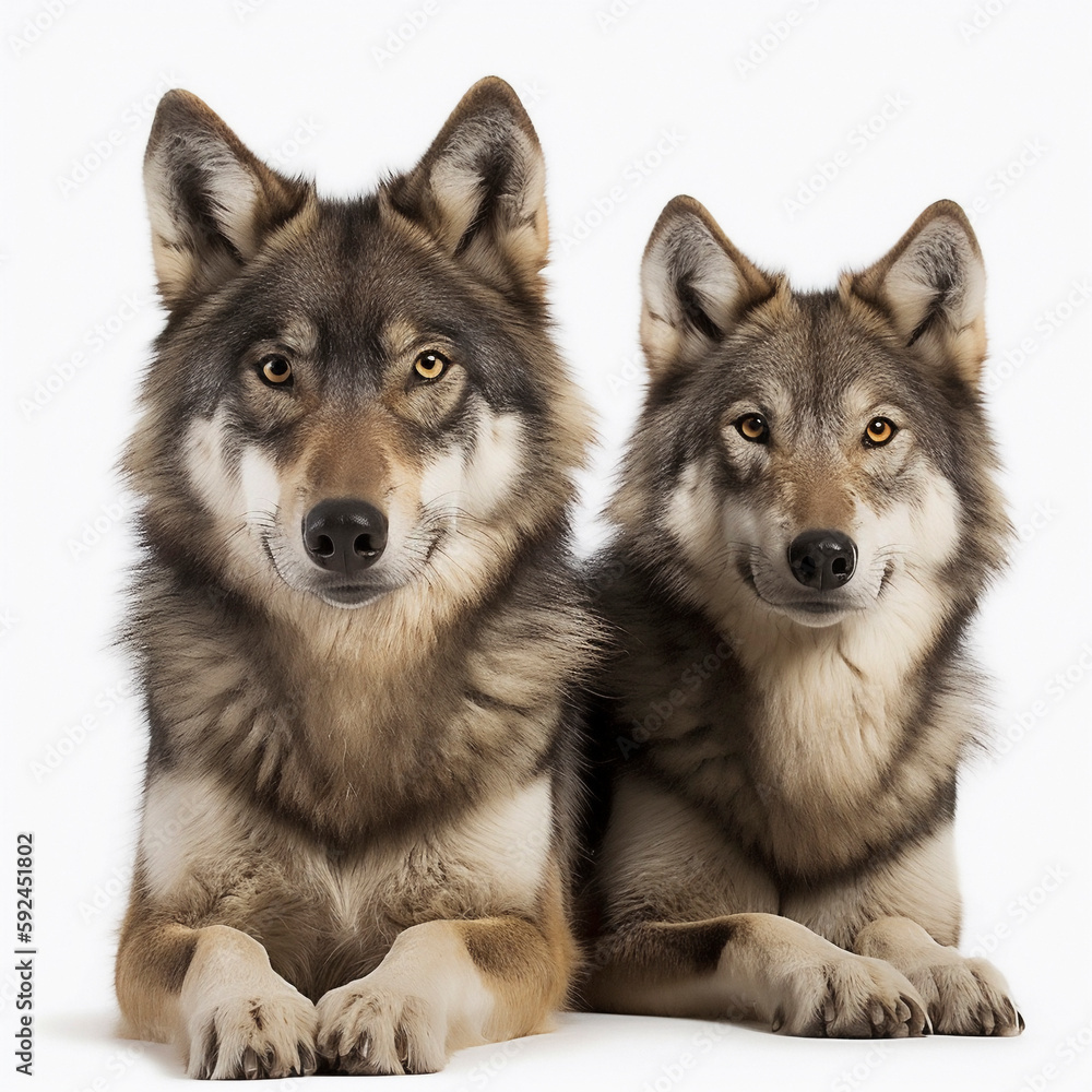 Wolf (Canis lupus) is the largest carnivore of the canine family ...