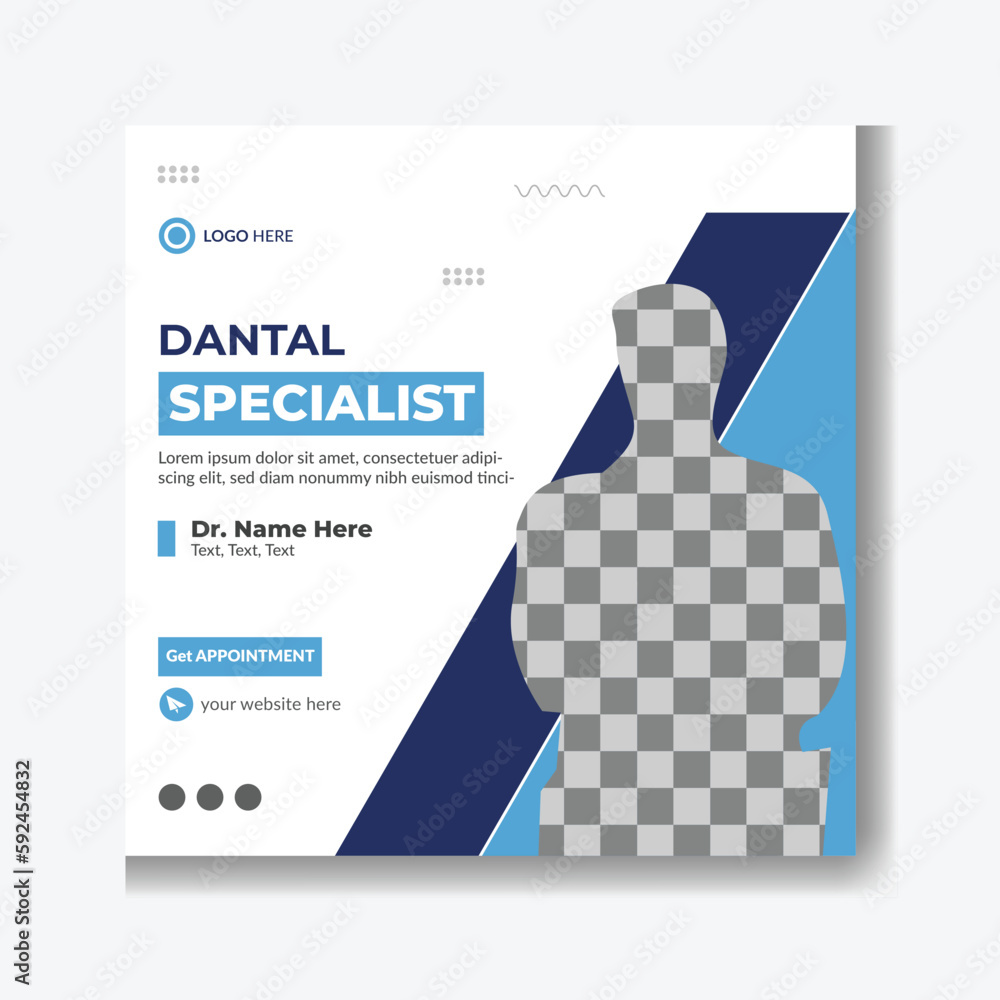 Set of Medical square banner design template.Medical healthcare service ...