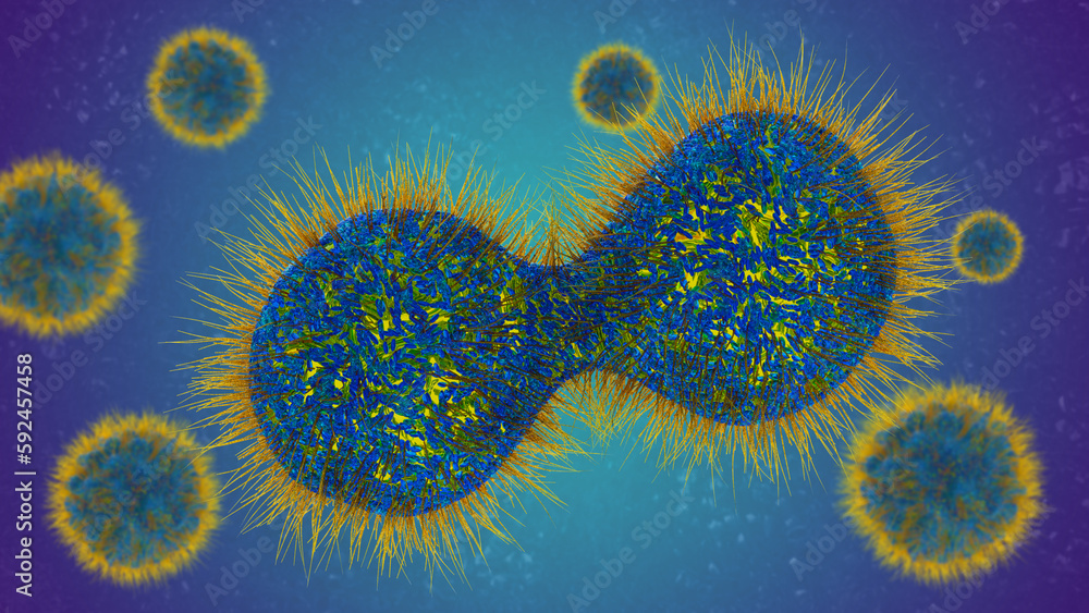 Coronavirus 2019-ncov flu infection 3d medical illustration ...