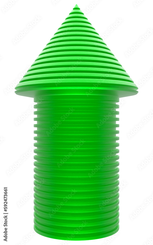 Green upload arrow 3d icon, Downward movement symbol, Indicator of rise ...