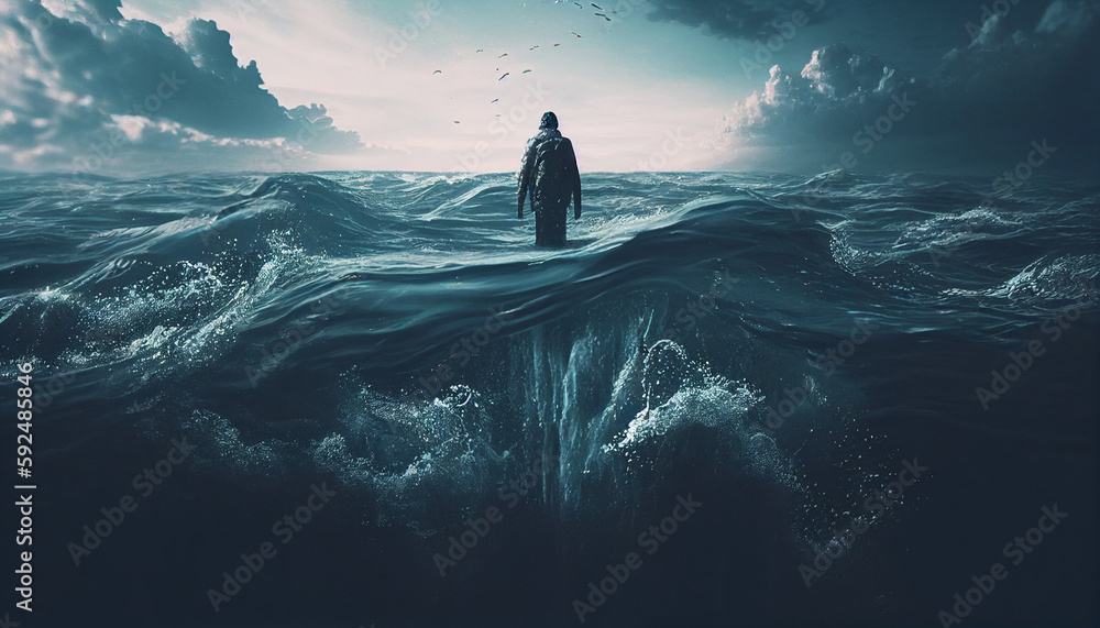 Silhouette of Ghost of the Drowned: A Haunting Image of a Sea Tragedy ...