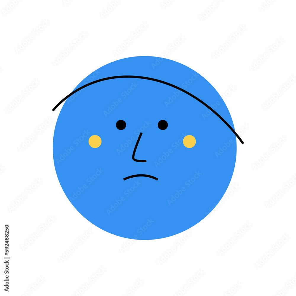 sad face character Stock Illustration | Adobe Stock