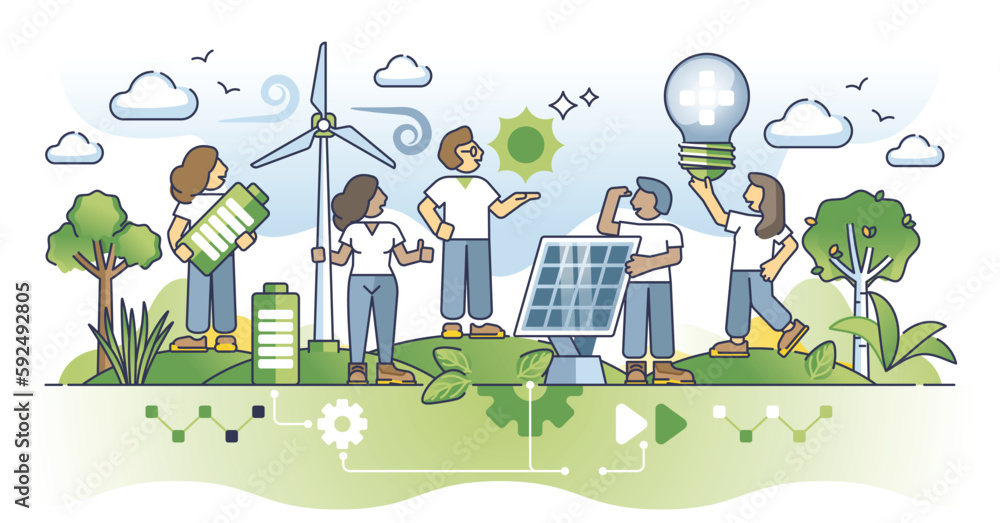 Community based renewable energy for green electricity outline concept ...