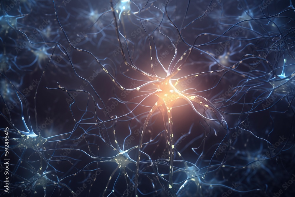 Generative AI of a network of neurons producing electrical activity ...