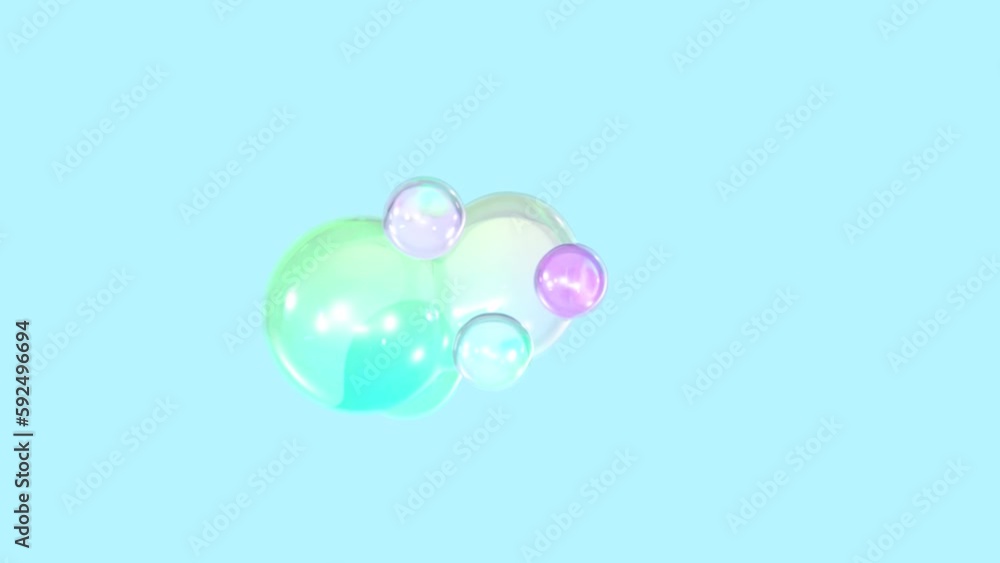 Liquid blobs that are morphing in a metaball animation. Background of 3D Abstract Colorful ...