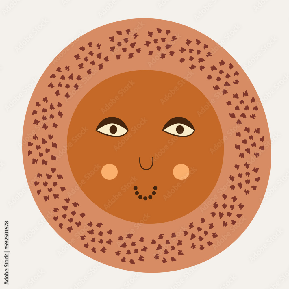 Cartoon avatar, boy bizzare portrait. Funny mascot, cheerful abstract ...