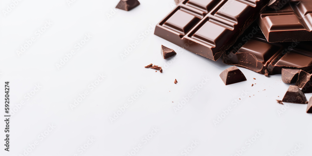 Chocolate bars with white background image created with AI Stock ...
