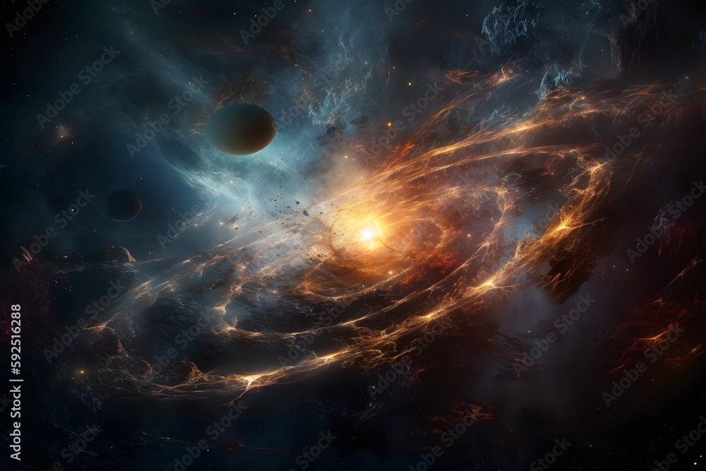 space background explosion super nova generative ai Stock Illustration ...