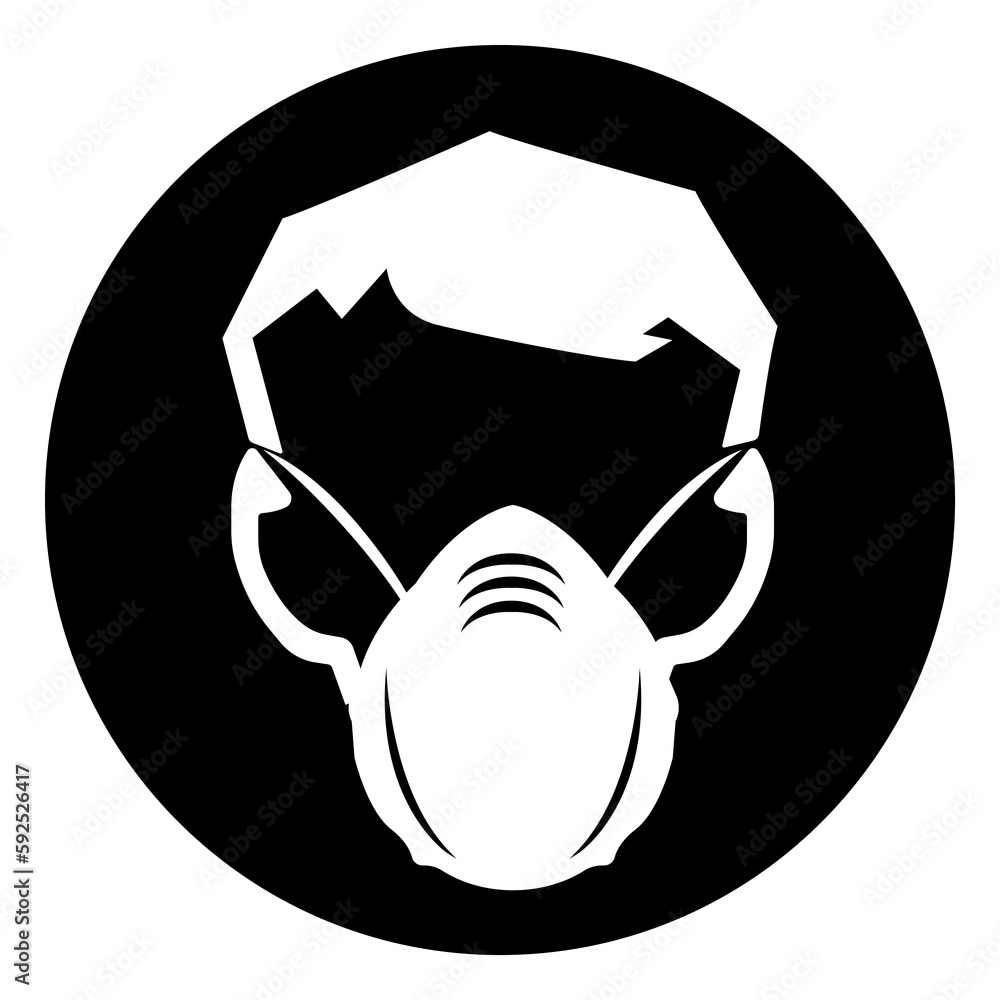 Dust Mask Must Be Worn Symbol Sign ,Vector Illustration, Isolate On ...