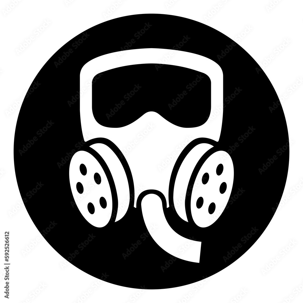 Wear Respiratory Protection Symbol Sign,Vector Illustration, Isolated ...