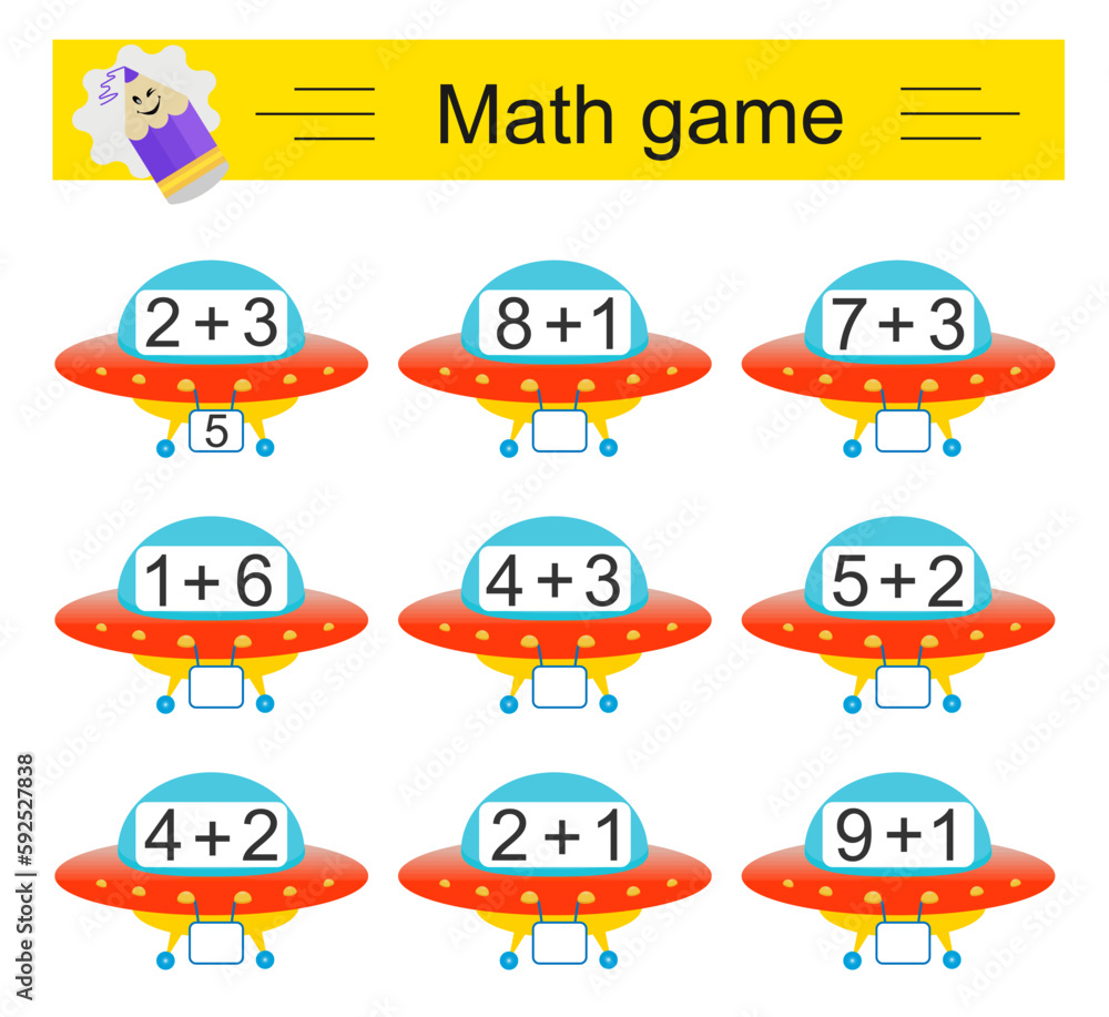 Math activity for kids. Developing numeracy skills. Number range up to ...