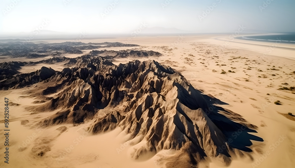 An aerial perspective reveals the stark and magnificent contrast of ...