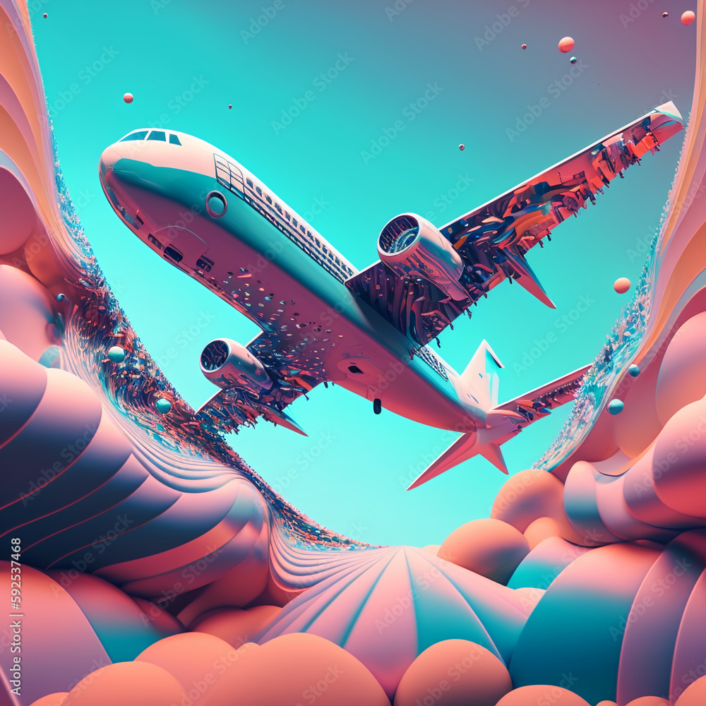 beautiful photography psychedelic spaces flying plane, inspired by ...