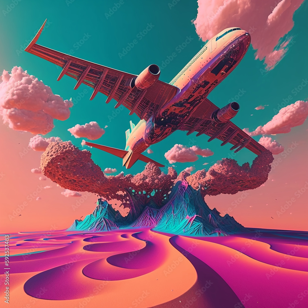beautiful photography psychedelic spaces flying plane, inspired by ...
