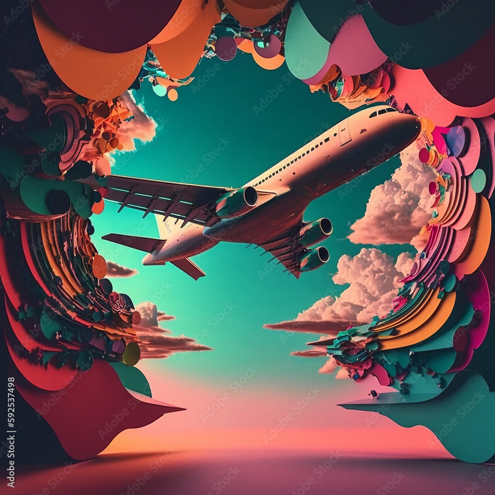 beautiful photography psychedelic spaces flying plane, inspired by ...