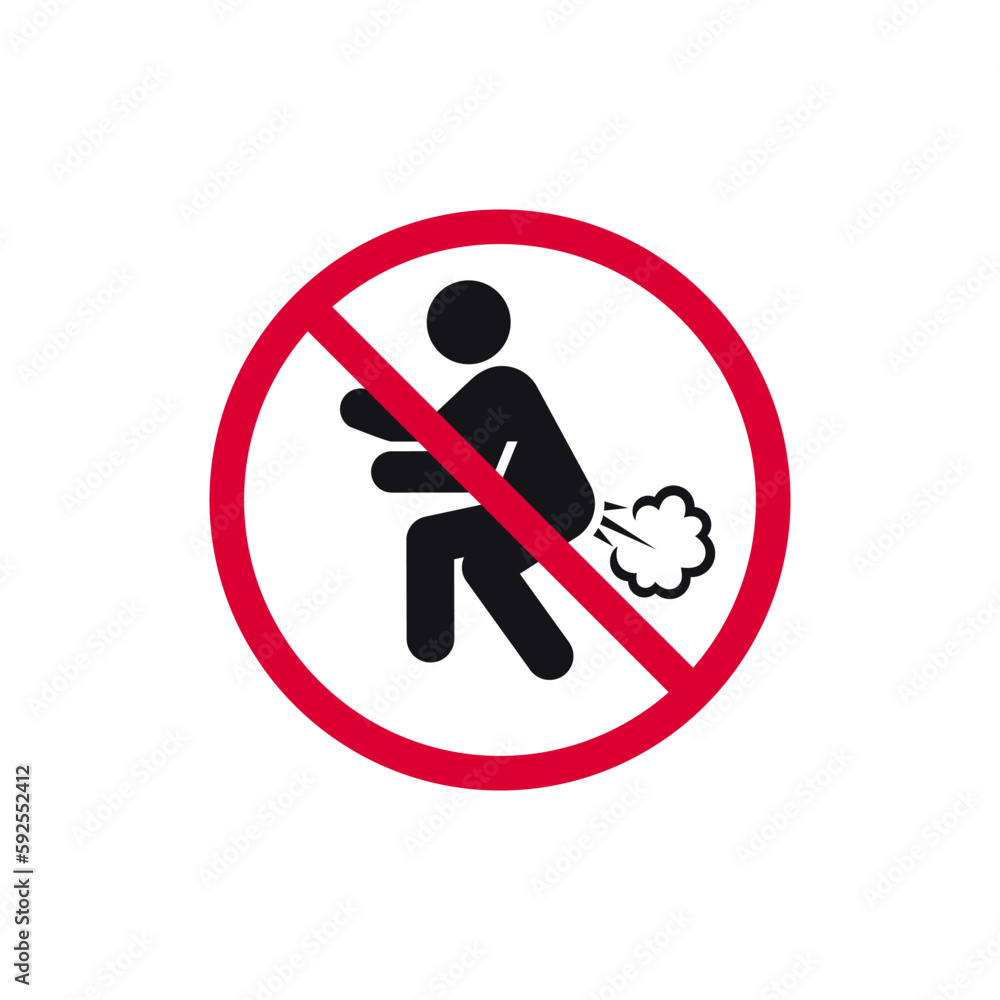 No farting prohibited sign, no fart forbidden modern round sticker ... No farting prohibited sign, no fart forbidden modern round sticker ...