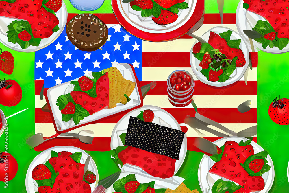 Juneteenth day picnic background with Black Liberation African American ...