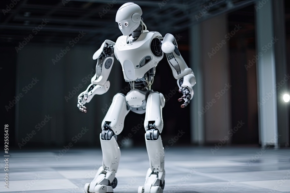 robot, equipped with advanced artificial intelligence, and interacting ...