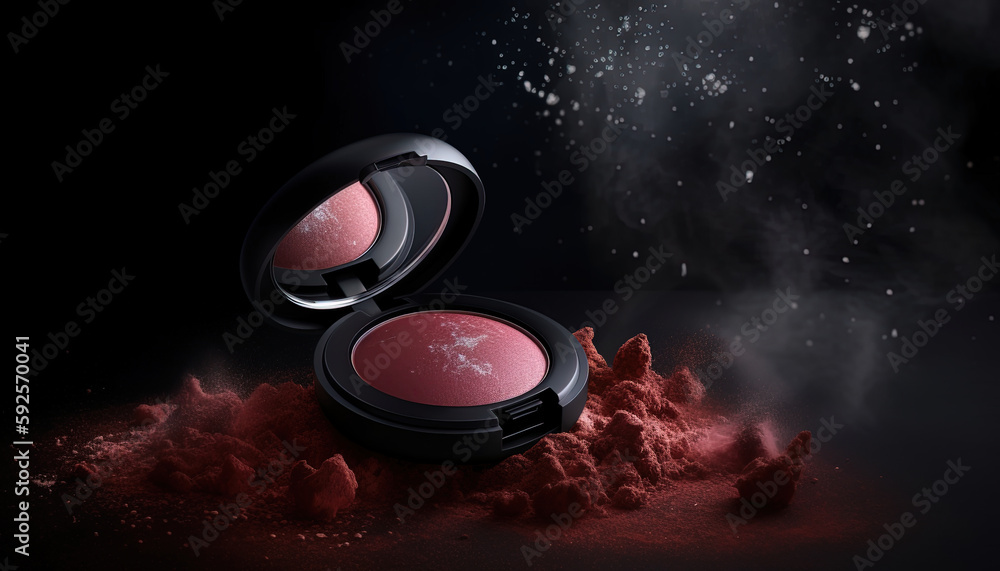 Face powder mockup design and branding presentation. Template, mockup ...