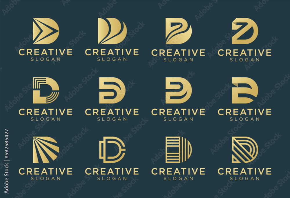 Luxury and elegant Letter D logo design for various types of businesses ...