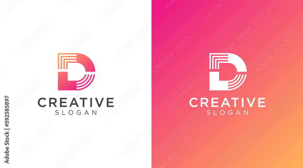 Colorful Letter D logo design for various types of businesses and ...