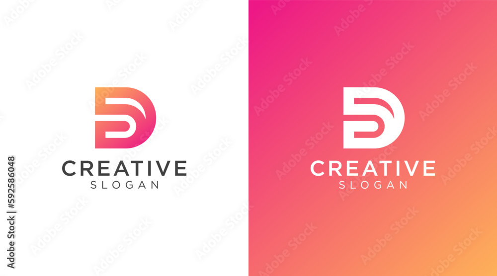 Colorful Letter D logo design for various types of businesses and ...