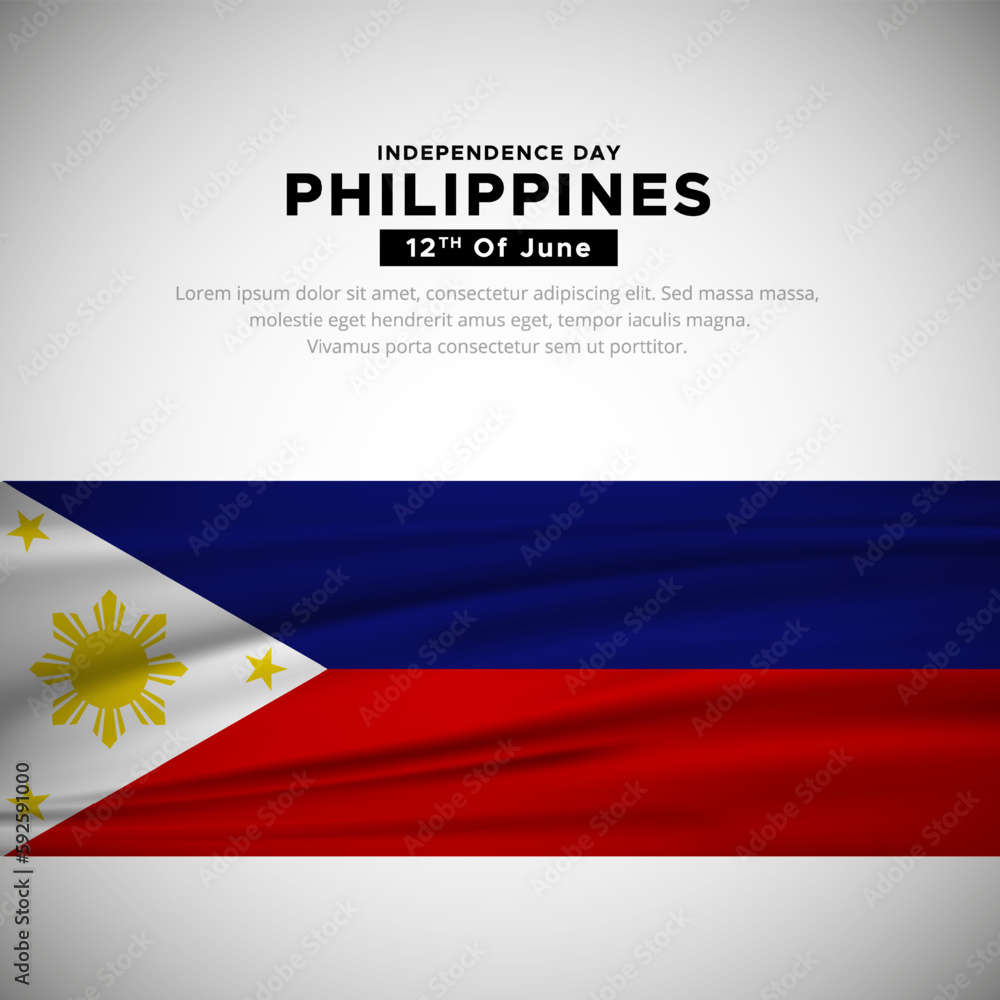 Philippines Independence day Design vector suitable for poster, social ...