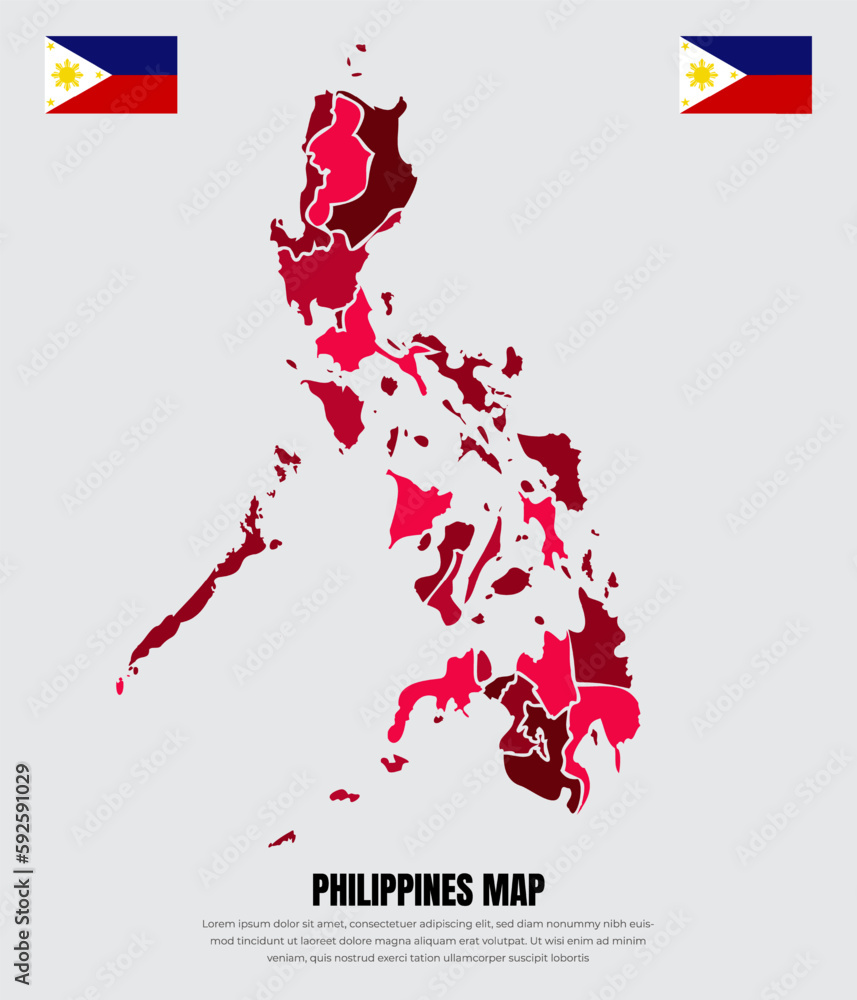 Philippines Map Design vector suitable for poster, social media, banner ...