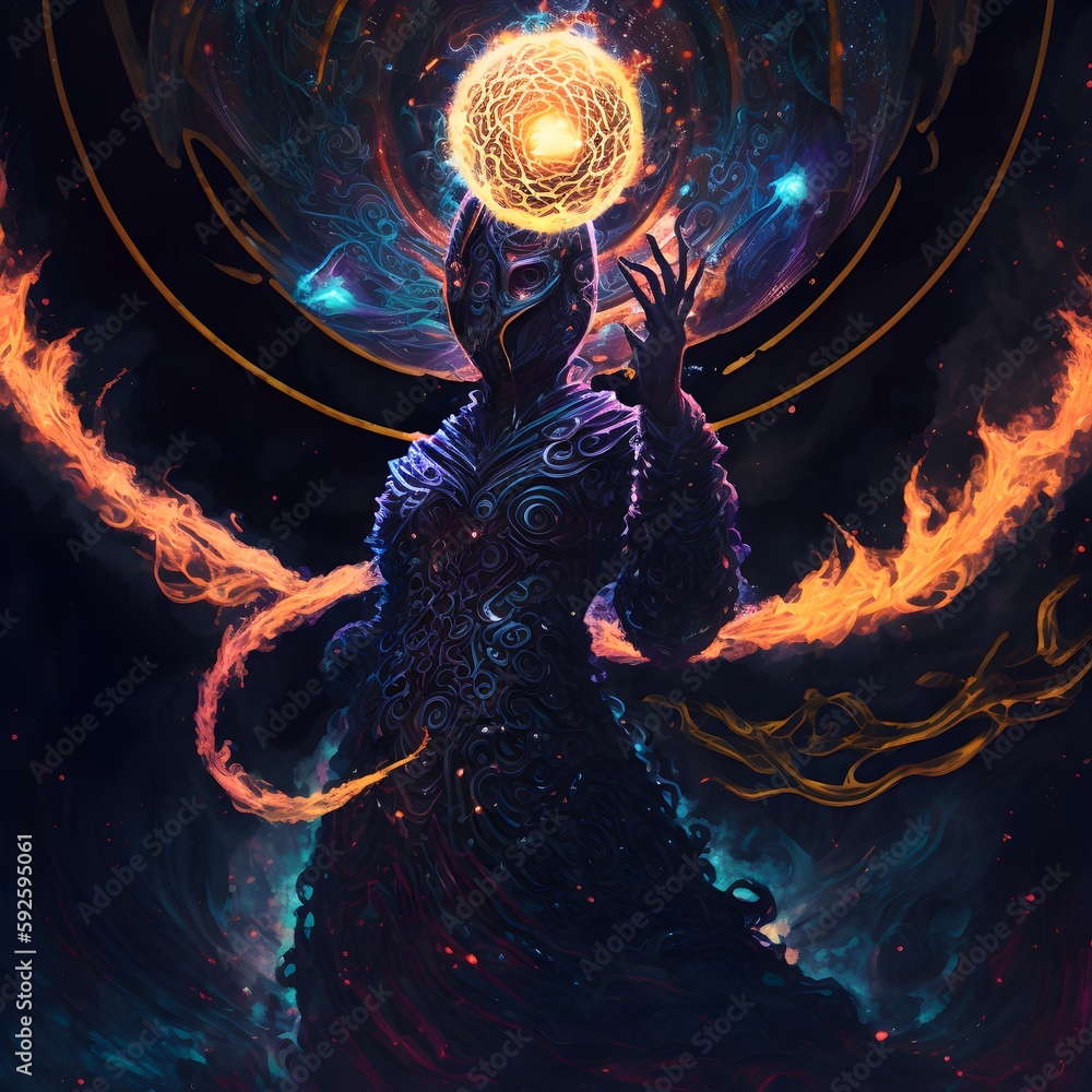 20221110 gn evanjustevan05 cybernetic cosmic mage god Alone in the ...