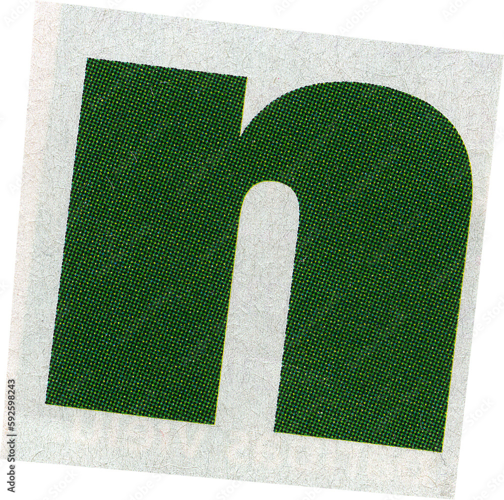 letter n magazine cut out font, ransom letter, isolated collage ...
