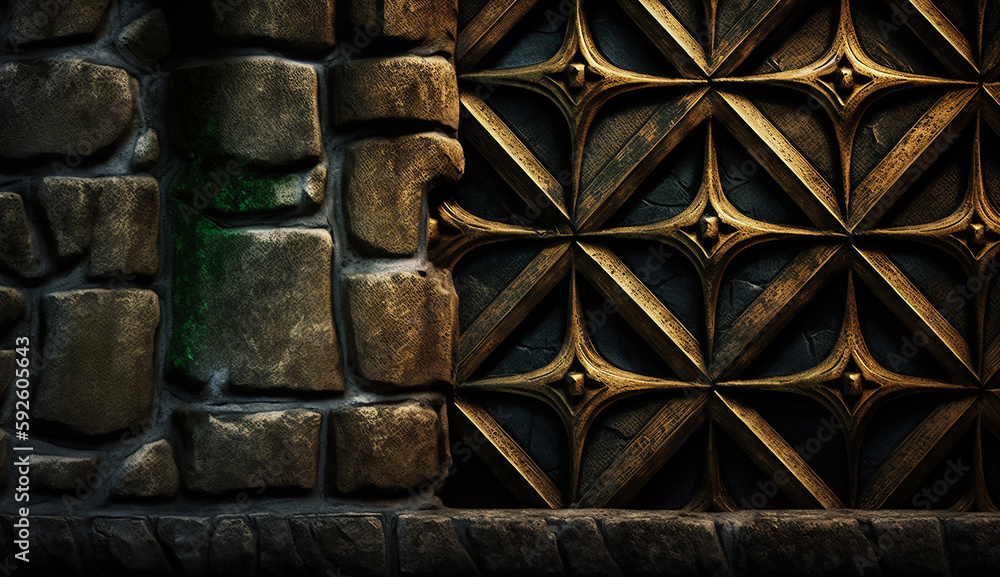 Nature medieval wall texture seamless background AI Generated Stock ...