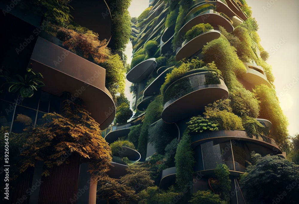 Ai-Generated Render of a Modern, Sustainable, Eco-Friendly Vertical ...