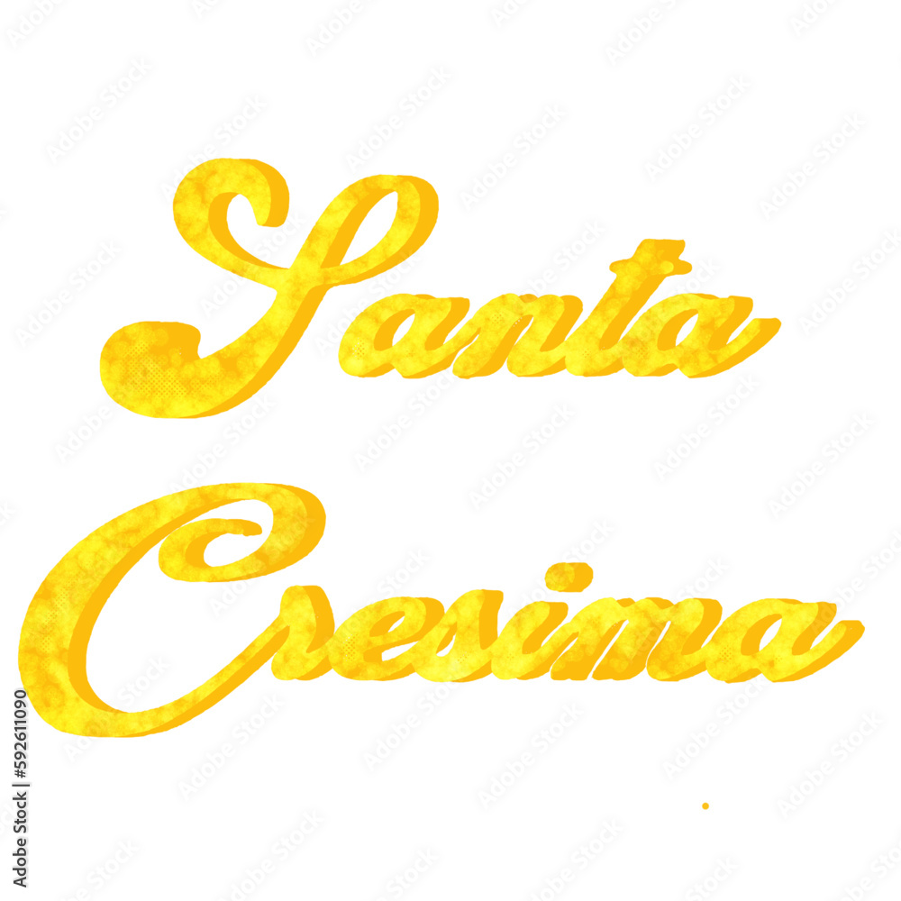 Santa Cresima - Holy Confirmation written in Italian - gold color ...
