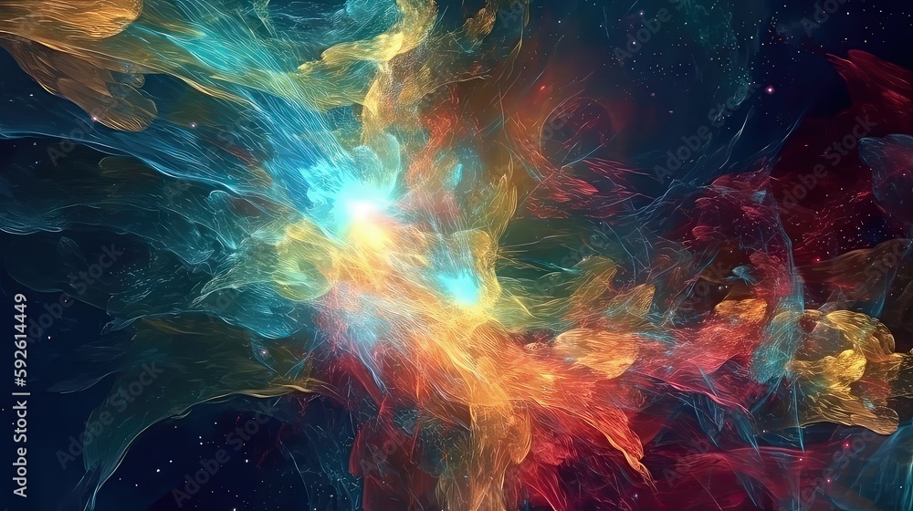 The stunning and captivating design of this abstract cosmic background ...