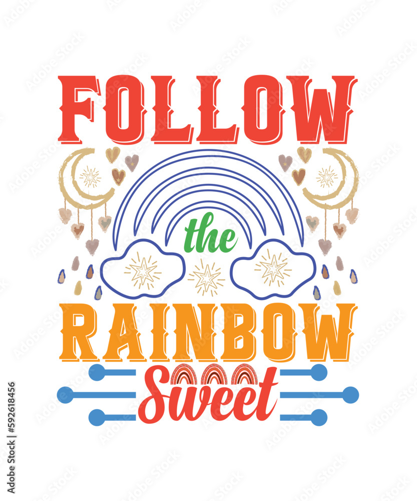 follow the rainbow sweet T-Shirt Rainbow Friends SVG, Rainbow friends ...